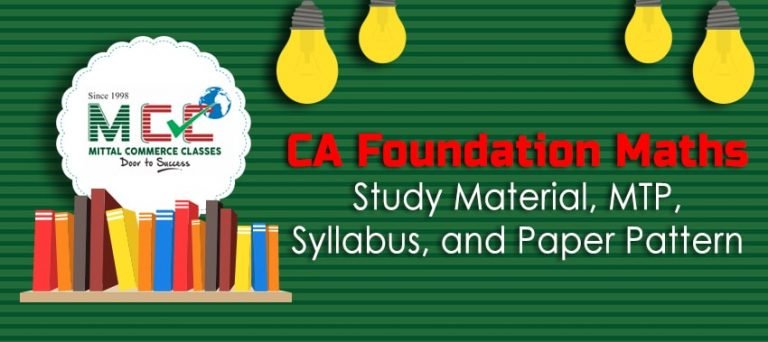 CA Foundation Maths 2023 - Syllabus, Weightage & Study Plan