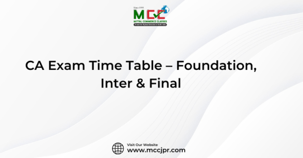 CA Foundation, Inter, Final Time Table for May/June Exam 2024